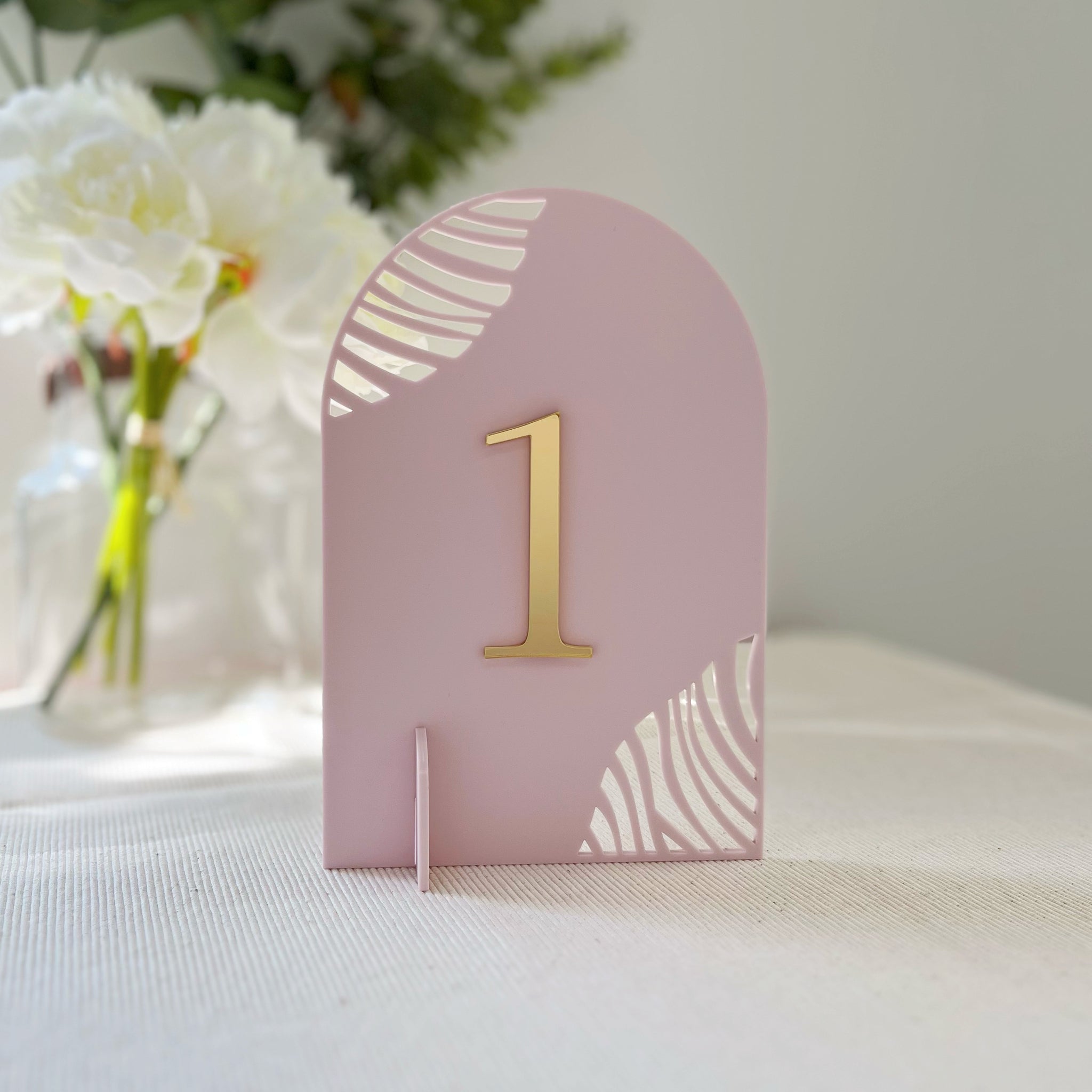 Arched Acrylic Wedding Table Numbers – The Bespoke Workshop